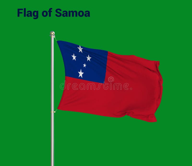 Flag of Samoa, Samoa Flag, National Flag of Samoa. Pole Flag of Samoa ...