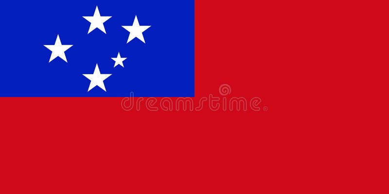 Flag of Samoa stock vector. Illustration of insignia - 232327874