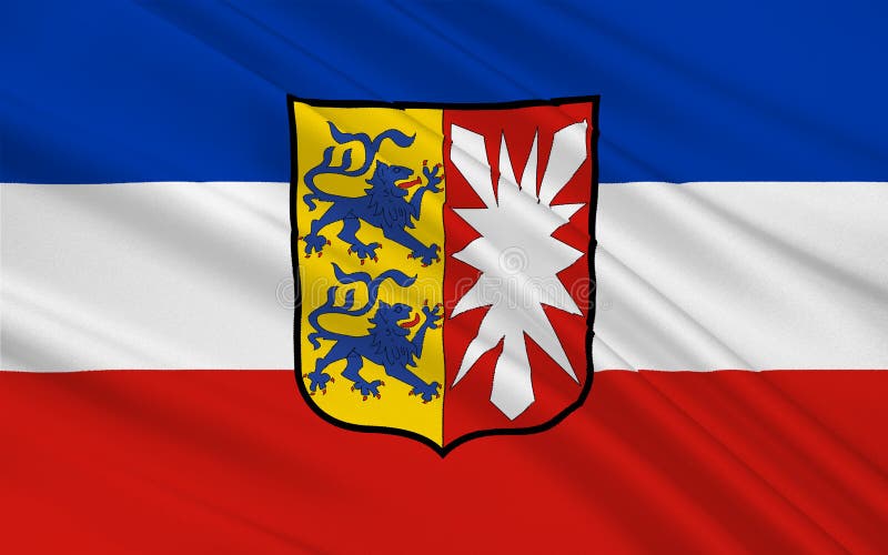 Flag of Schleswig-Holstein, Germany Stock Illustration - Illustration ...