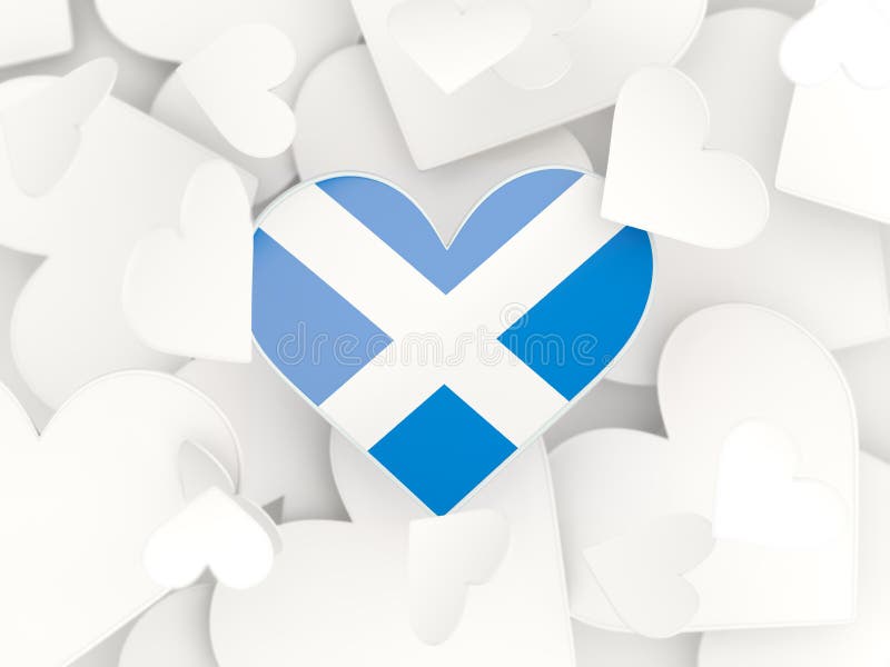 I Love Scotland And Scotland Flag Stock Illustration - Illustration of ...