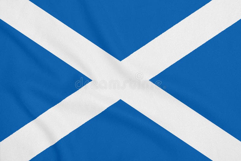 Flag of Scotland on Soft and Smooth Silk Texture. National Symbol of ...