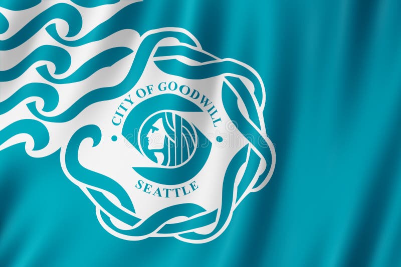 Flag of Seattle City, Washington US Stock Illustration - Illustration ...