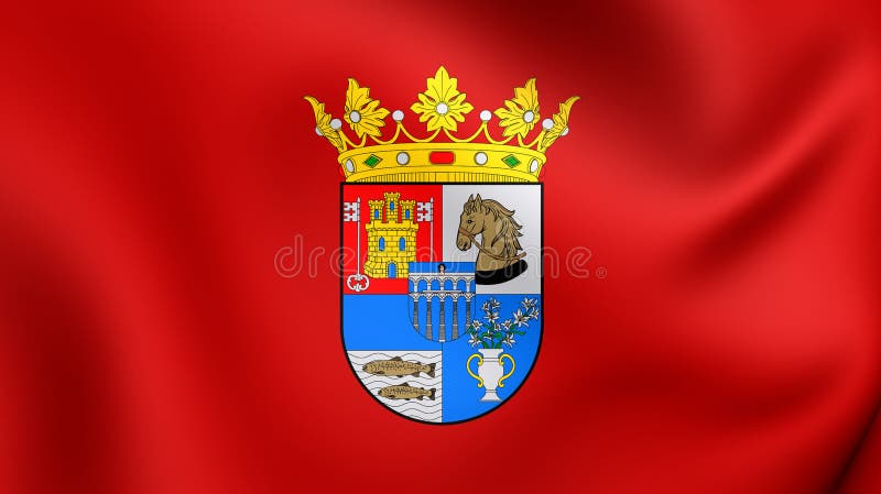 Flag of the Segovia Province, Spain. Stock Illustration - Illustration ...