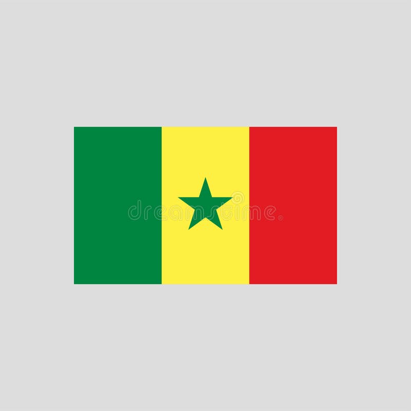 Flag of Senegal Color Line Element. Vector Element for Web Page Stock ...