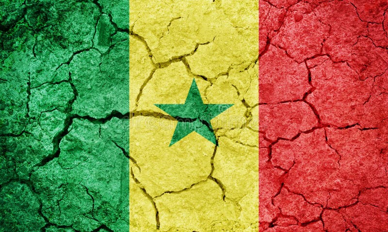 Flag of Senegal stock illustration. Illustration of cracked - 142762287