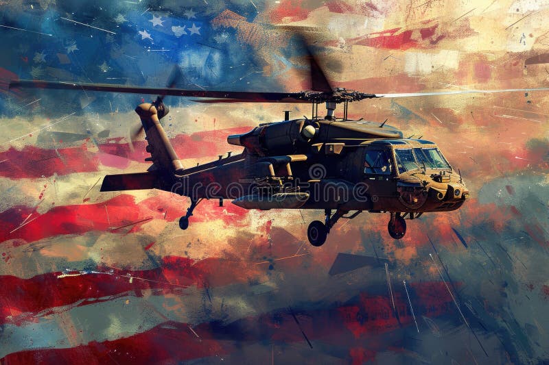 Flag Sentry: Guardian of Freedom. Stock Illustration - Illustration of ...