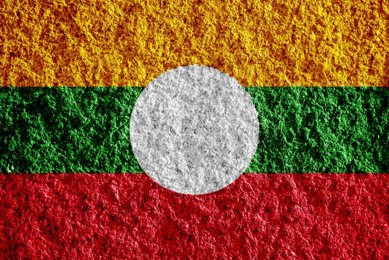 Flag of Shan State on a Textured Background. Concept Collage Stock ...