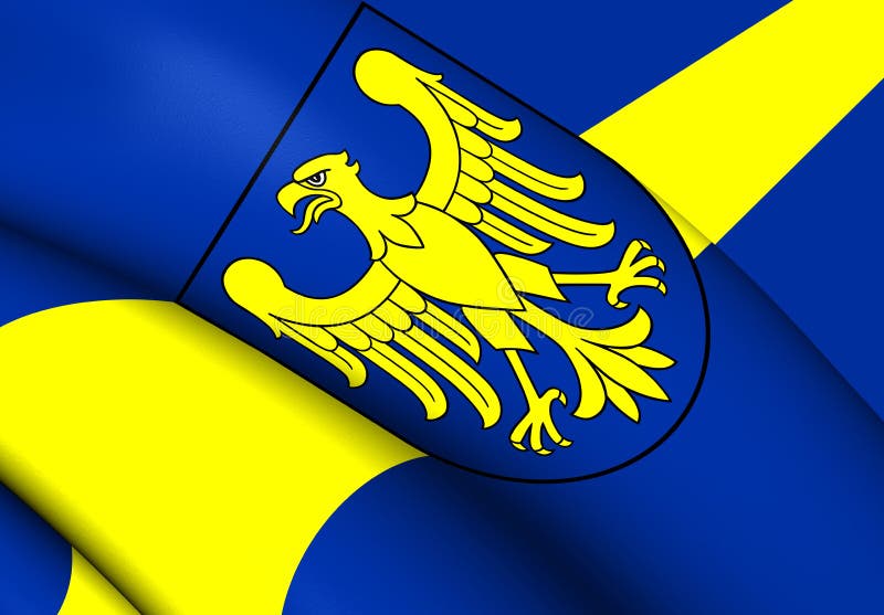 Flag of Silesian, Poland stock vector. Illustration of arrow - 193032648