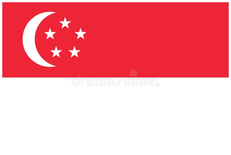 Flag of Singapore stock illustration. Illustration of asia - 341133835