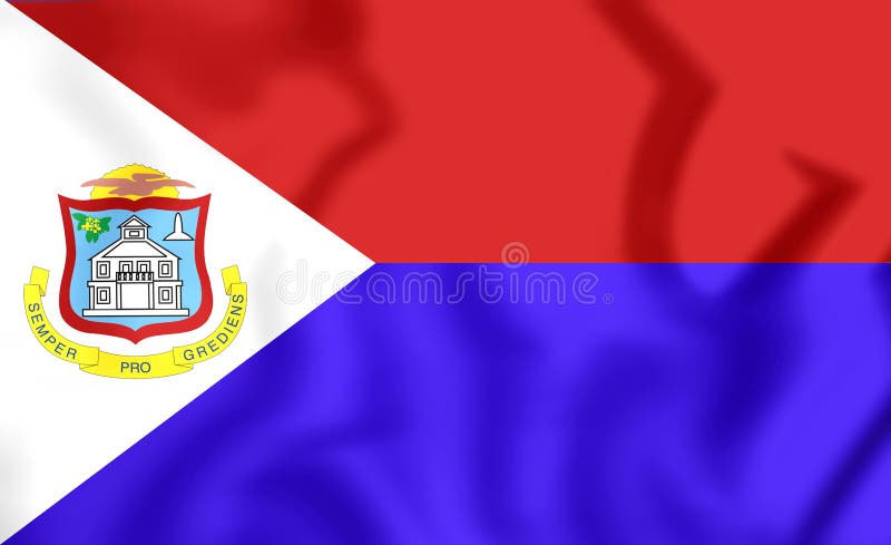 Flag of Sint Maarten stock illustration. Illustration of constituent ...