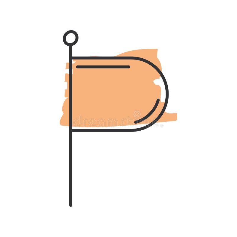 Flag Sketch Icon Hand Draw Vector Stock Vector - Illustration of sketch ...