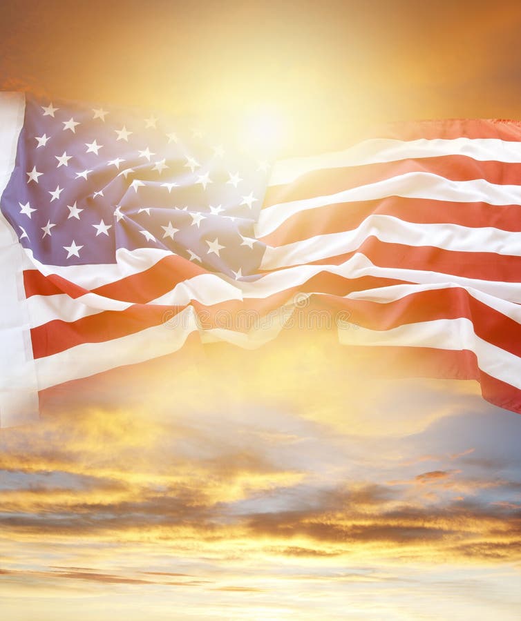 Flag and sky stock photo. Image of ripple, flag, america - 51303348