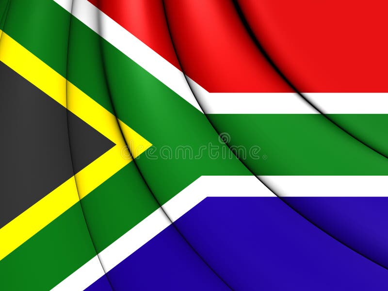 Flag Of The South Africa Stock Illustration Illustration Of Curve