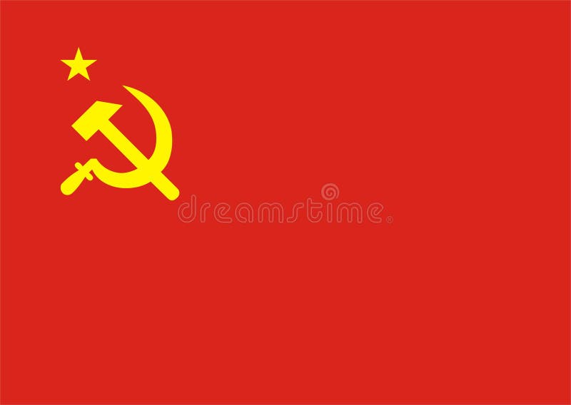 Flag of the Soviet Union or Ussr Flag Blowing in the Wind. 3D Rendering ...
