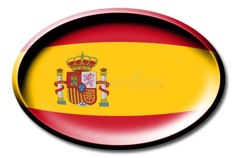 Round Flag of Spain stock illustration. Illustration of web2 - 4699813