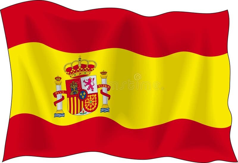 Flag of Spain stock vector. Illustration of drawing, europe - 3247829