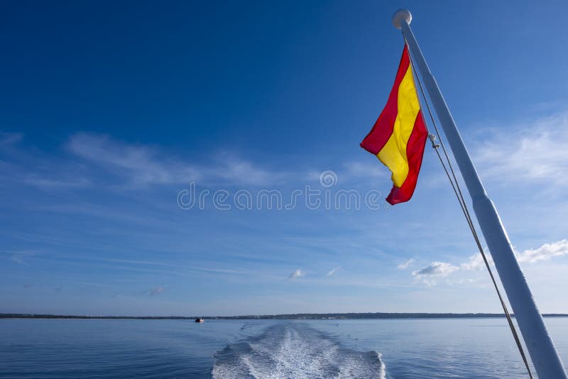 Spain Flag Boat Formentera Stock Photos - Free & Royalty-Free Stock ...