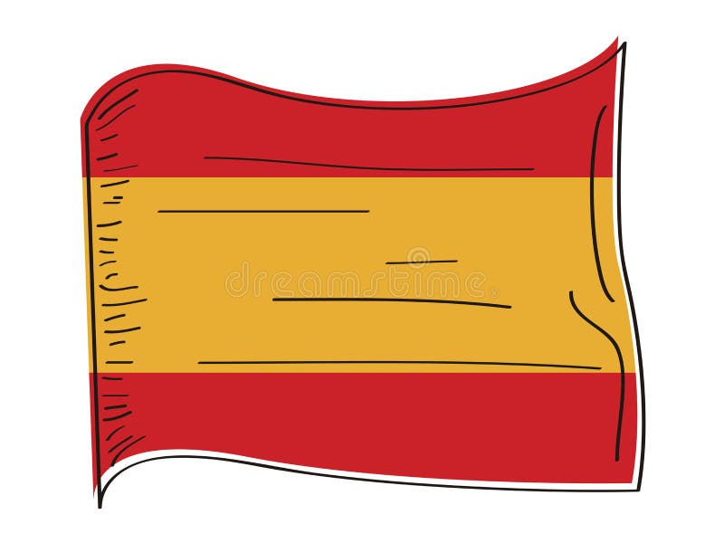 Flag of Spain stock vector. Illustration of hand, concept - 163912788