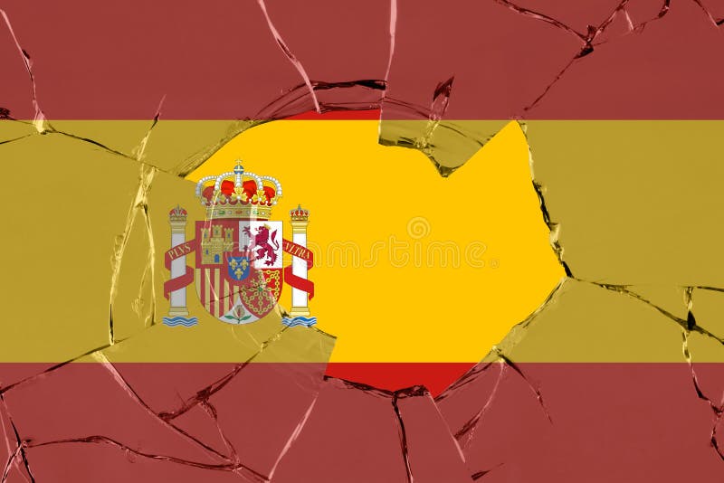 Flag of Spain on glass stock illustration. Illustration of grunge ...