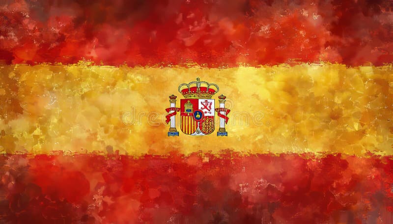 Flag of Spain, Illustration with Three Colors Red and Yellow Spanish ...