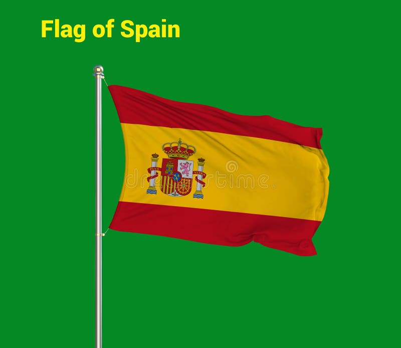 Flag of Spain, Spain Flag, National Flag of Spain. Pole Flag of Spain ...