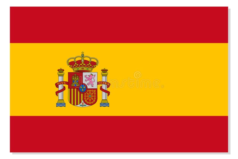Flag of Spain. National Symbol in Official Colors. Template Icon Stock ...