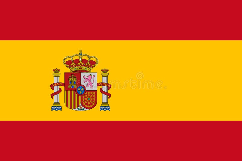 Flag of Spain. National Symbol in Official Colors. Template Icon Stock ...
