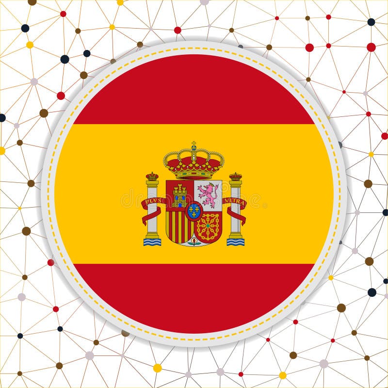 Spain network map. stock vector. Illustration of mesh - 92403671