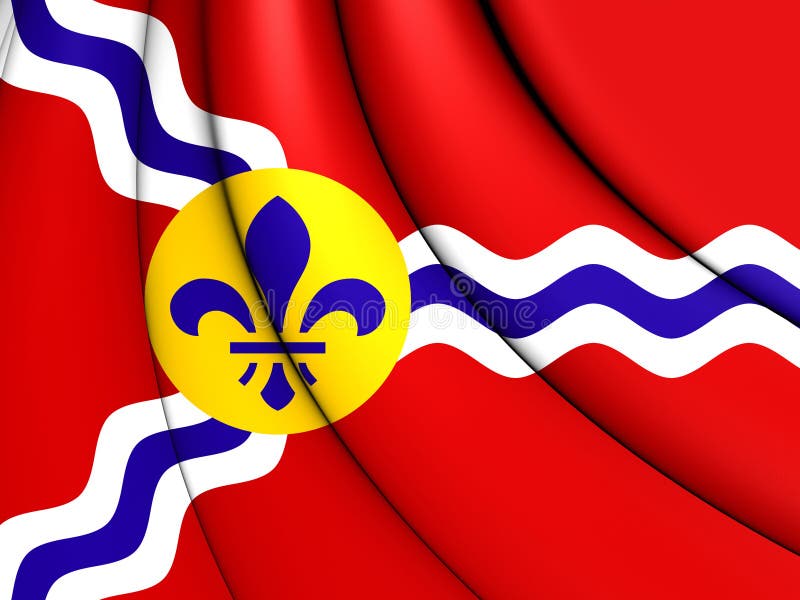 3D Emblem of St. Louis County Missouri, USA Stock Illustration ...