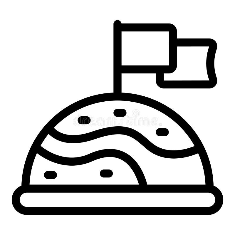 Flag Standing on the Moon Surface Symbolizing Space Exploration Stock ...