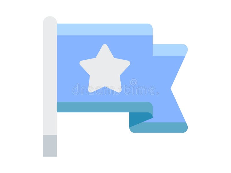 Flag Star Single Isolated Icon with Flat Style Stock Vector ...