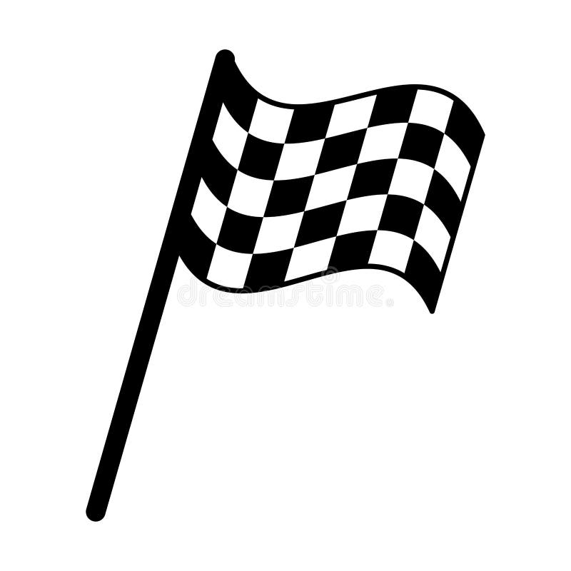 Flag Start Racing Pictogram Stock Illustration - Illustration of speed ...