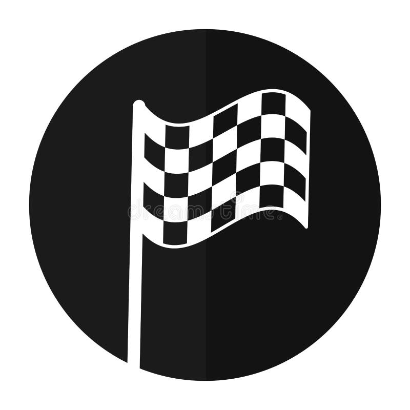 Flag Start Racing Pictogram Stock Illustration - Illustration of speed ...