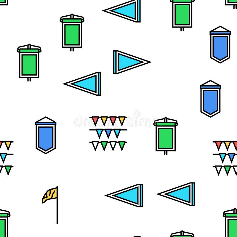 Flag Start Web Pennant Map Vector Seamless Pattern Stock Vector ...