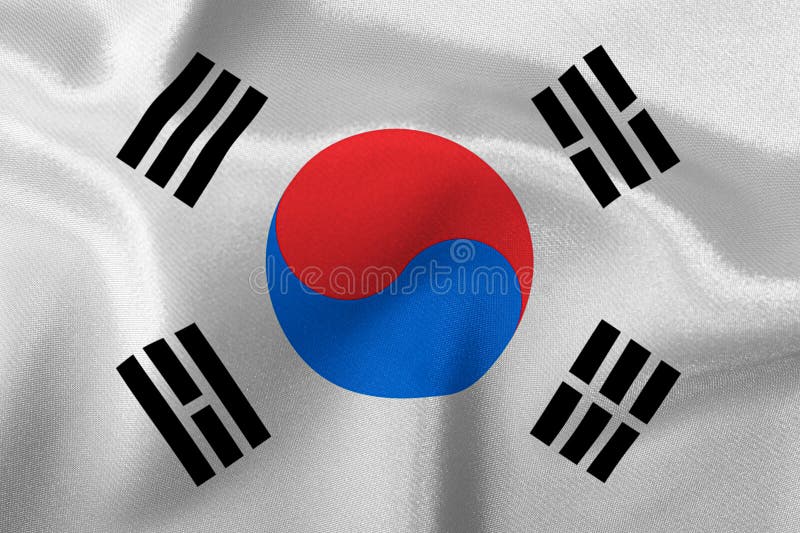 Flag of the State of Korea Close-up Stock Image - Image of national ...