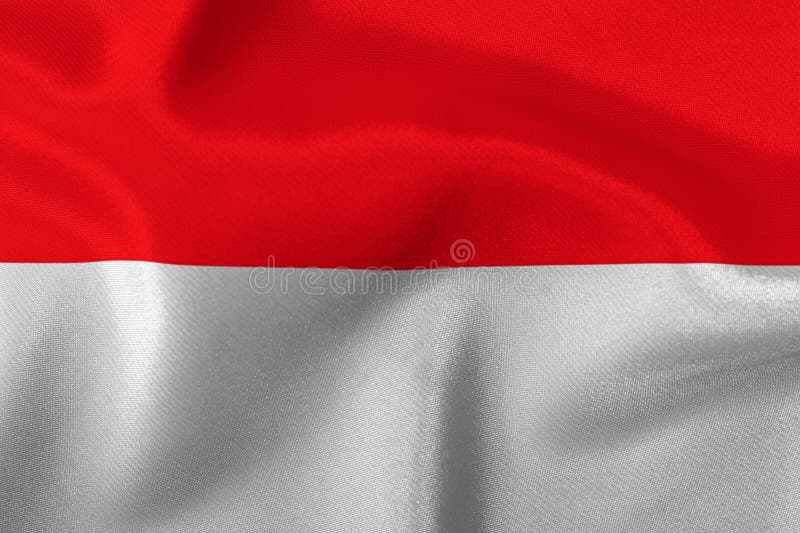 Flag of the State of Monaco Close-up Stock Photo - Image of symbol ...