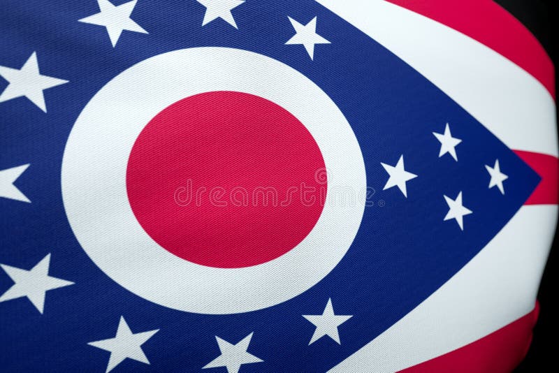 Flag of the State of Ohio Flying in the Wind Stock Image - Image of ...