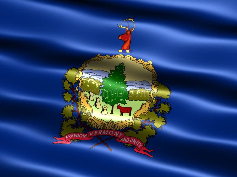 Flag of the State of Vermont Stock Illustration - Illustration of corn ...