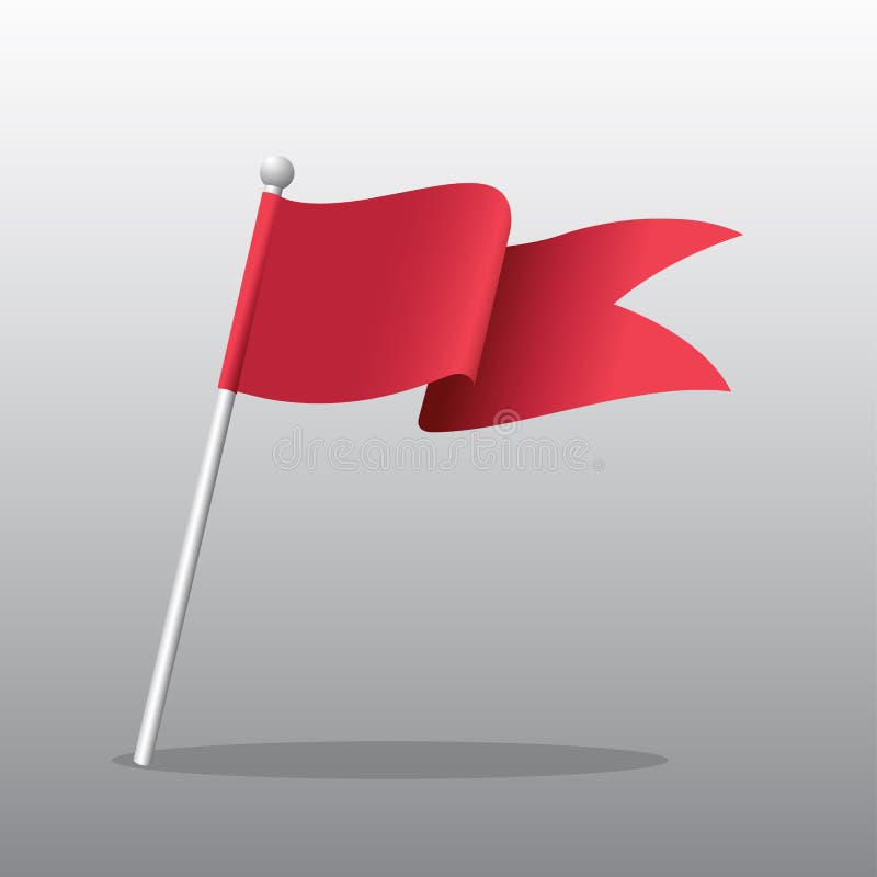 Fluttering Two-pointed End Flags, Element and Decoration Design. Stock ...