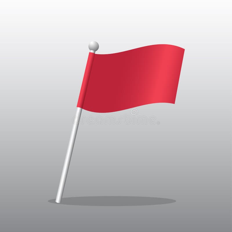 Rectangular Flag Flapping, Element and Decoration Design. Stock Vector ...