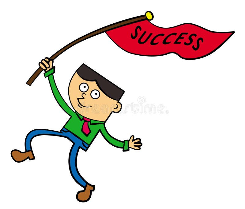 A flag of success stock illustration. Illustration of success - 26071530
