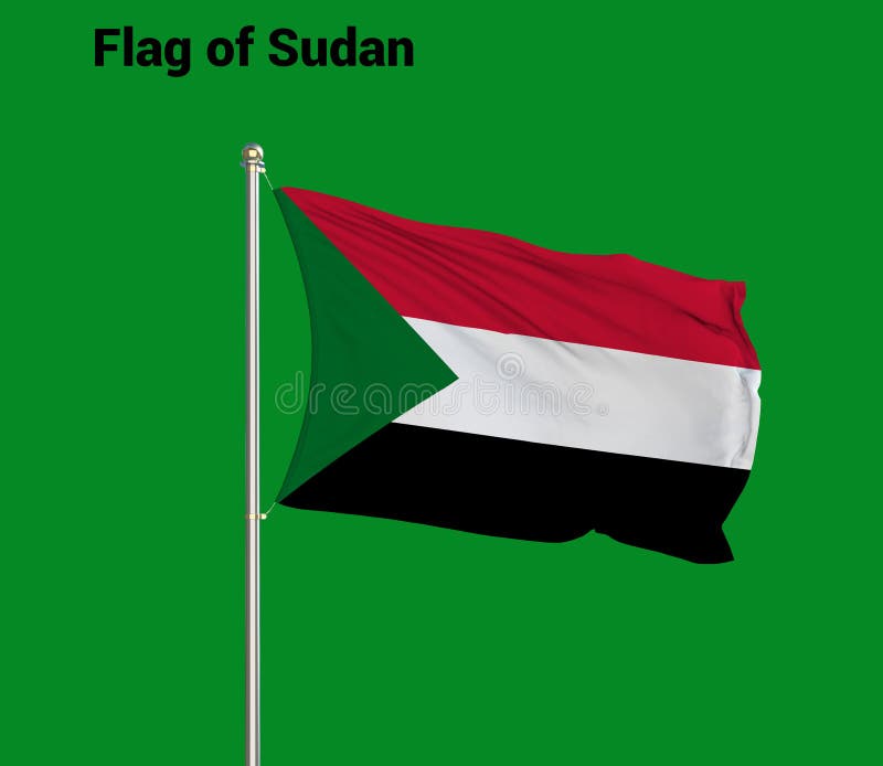 Flag of Sudan, Sudan Flag, National Flag of Sudan. Pole Flag of Sudan ...