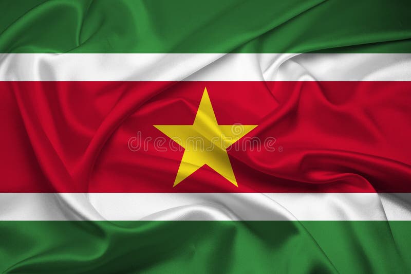 Flag of Suriname, Suriname Flag, National Flag of Suriname. Fabric Flag ...