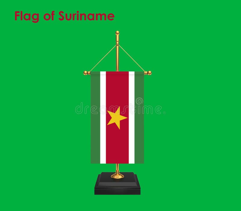 Flag of Suriname, Suriname Flag, National Flag of Suriname. Table Flag ...