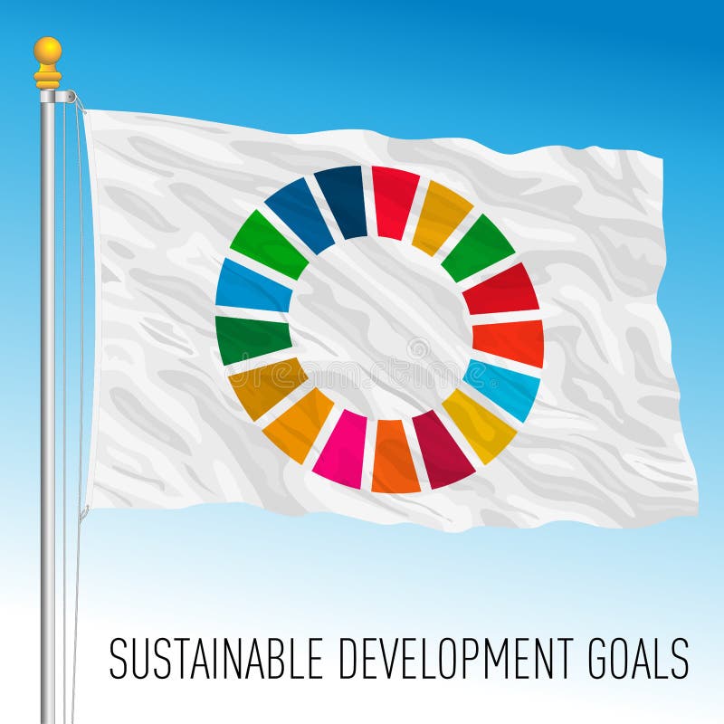 Sustainable Development Goals Symbols in a Circle with Colored Wedges ...