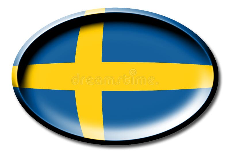 Sweden Round Country Flag. Swedish Circle National Flag Stock Vector ...
