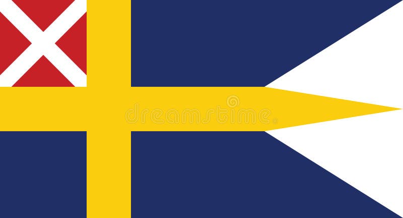 Flag of Sweden and Norway between 1815 and 1844 Stock Vector ...