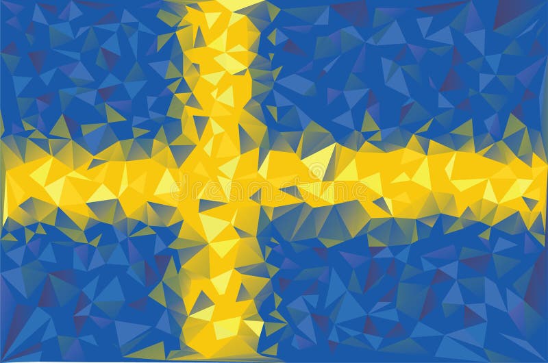 Flag Sweden. stock vector. Illustration of geometric - 35409290