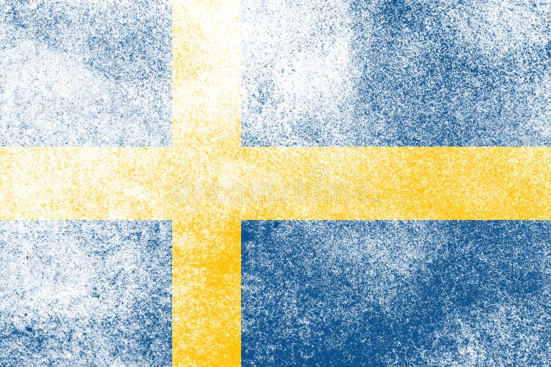 Flag of Sweden with Texture. Template for Design Stock Image - Image of ...