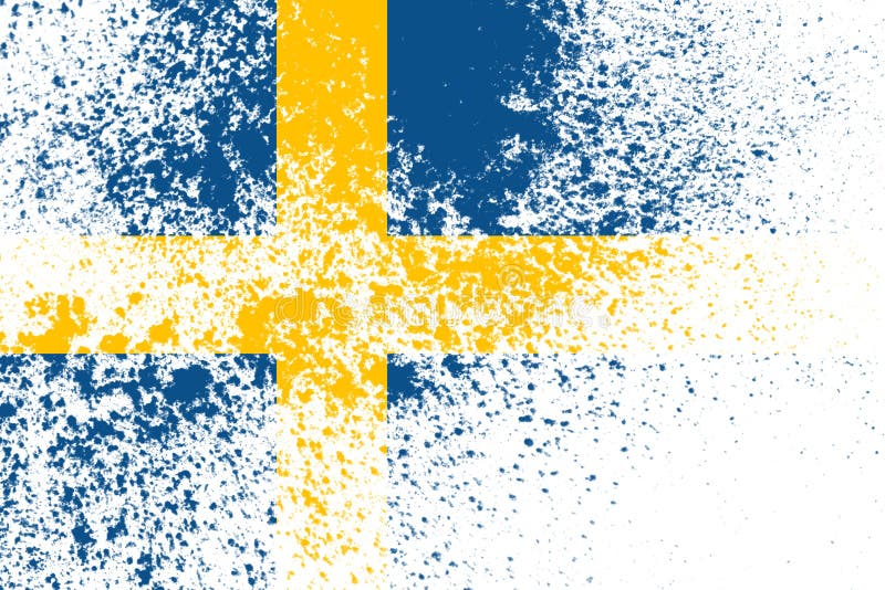 Flag of Sweden with Texture. Template for Design Stock Image - Image of ...